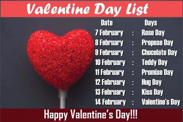 Valentine's Week Full List 2024: Rose Day, Propose Day And Kiss Day; H ...